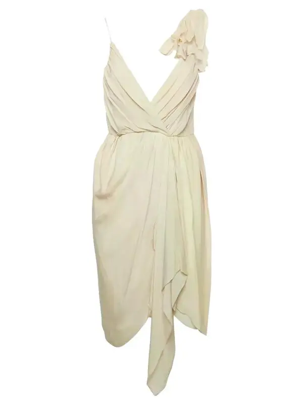 Alice + Olivia Melanie Draped Mini Dress - Neutrals