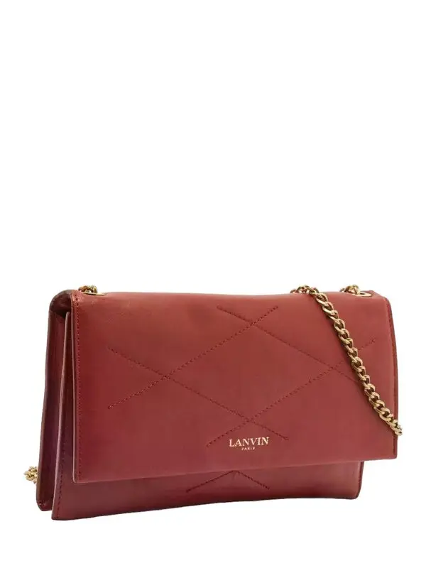 LANVIN Sugar Chain-strap Leather Shoulder Bag - Red