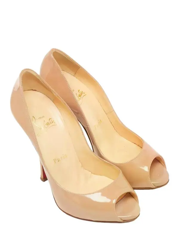 CHRISTIAN LOUBOUTIN Maryl Peep-toe Pumps - Neutrals