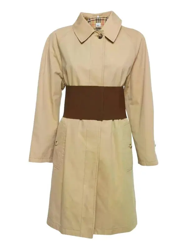 Burberry Gabardine Trench Coat - Neutrals