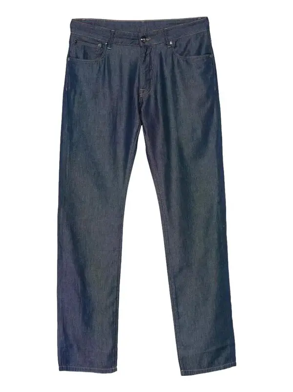 Pal Zileri Logo Patch Jeans - Blue