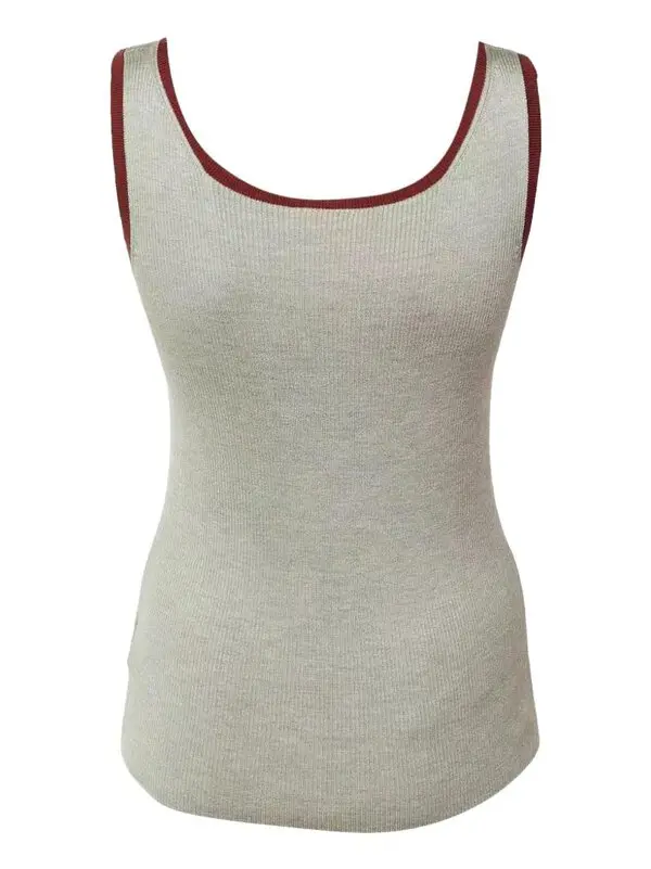 Chloé Ribbed Knit Tank Top - Grey