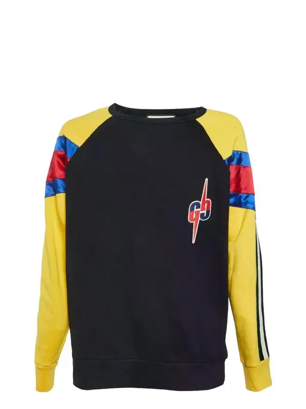 Gucci Gg Logo Embroidered Sweatshirt - Black