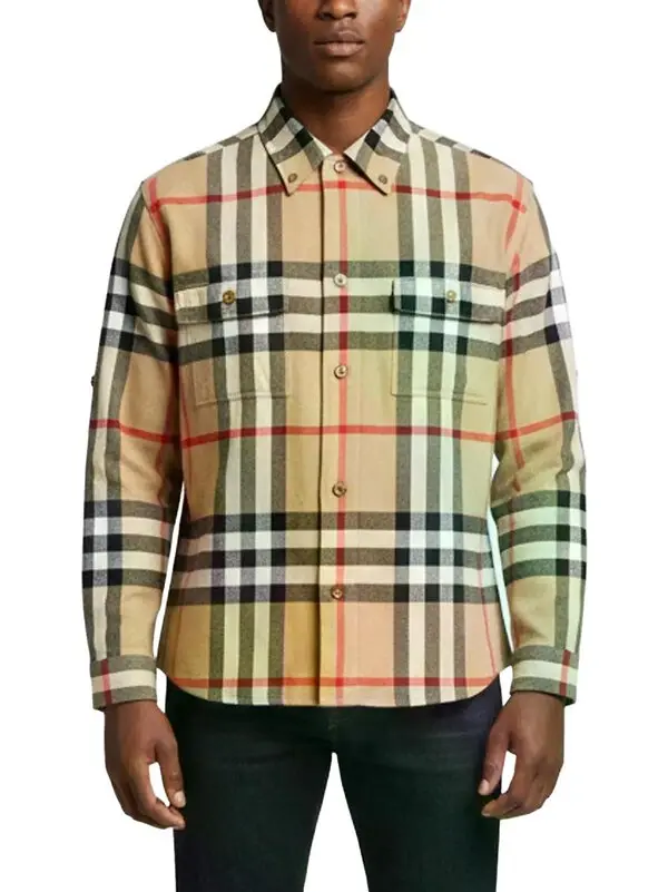 Burberry House-check Button-down Shirt - Neutrals