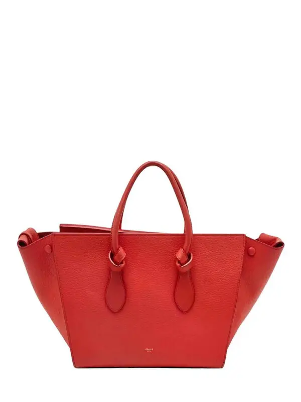 Celine Small Tie Leather Tote Bag - Red
