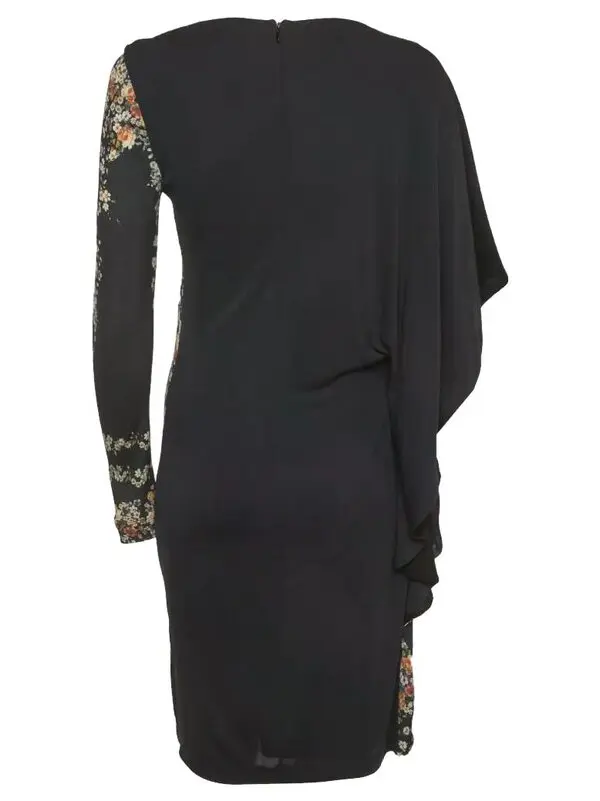 Roberto Cavalli Animal Print Draped Midi Dress - Blue
