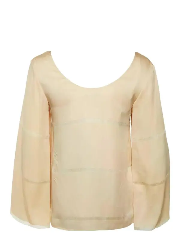 Elisabetta Franchi Long-sleeved Blouse - Neutrals