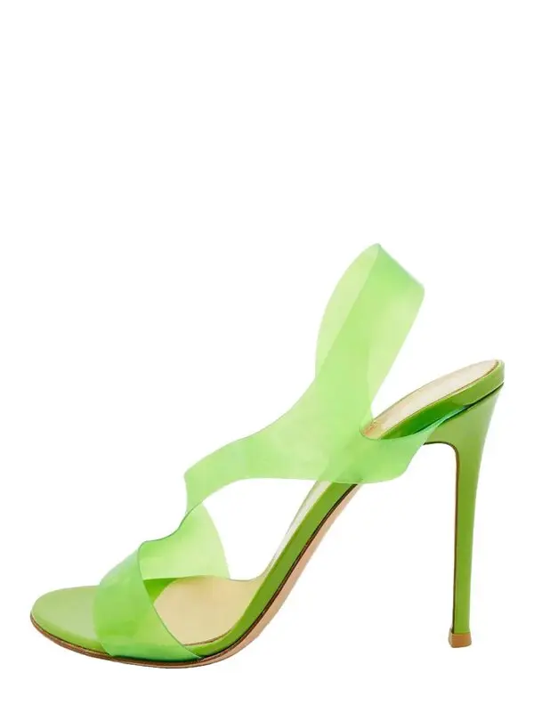 GIANVITO ROSSI Metropolis Slingback Sandals - Green