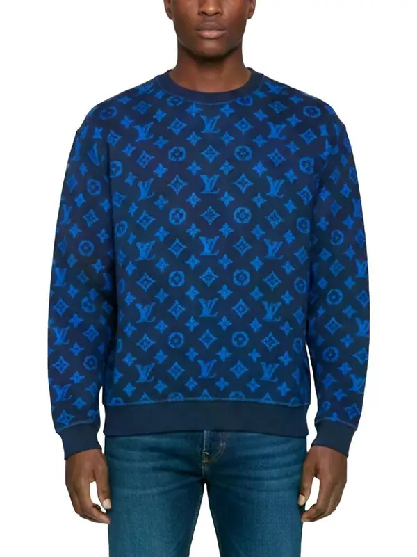 LOUIS VUITTON Monogram Jacquard Sweater - Blue