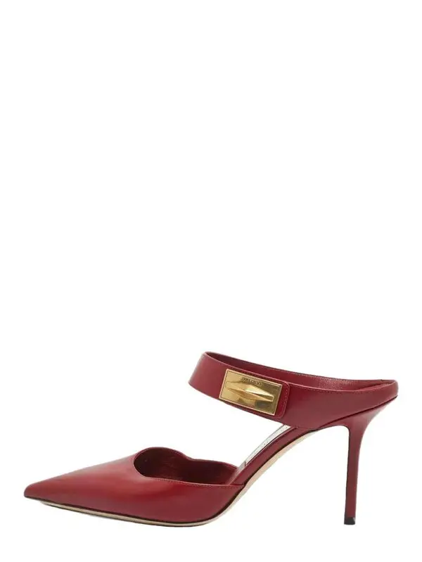 JIMMY CHOO Smokey Pointed-toe Mules - Red