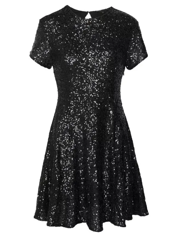 Maje Sequin-embellished Mini Dress - Black