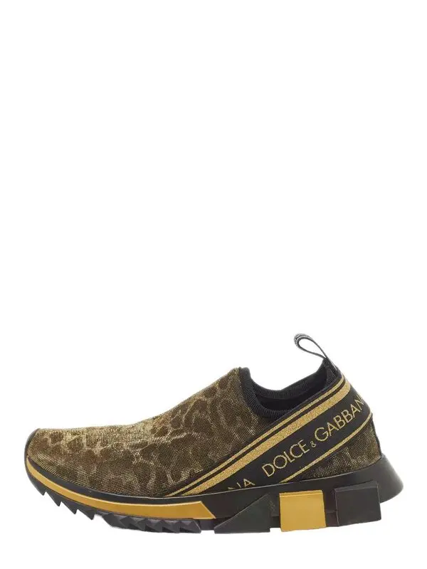 Dolce & Gabbana Sorrento Leopard-print Slip-on Sneakers - Brown