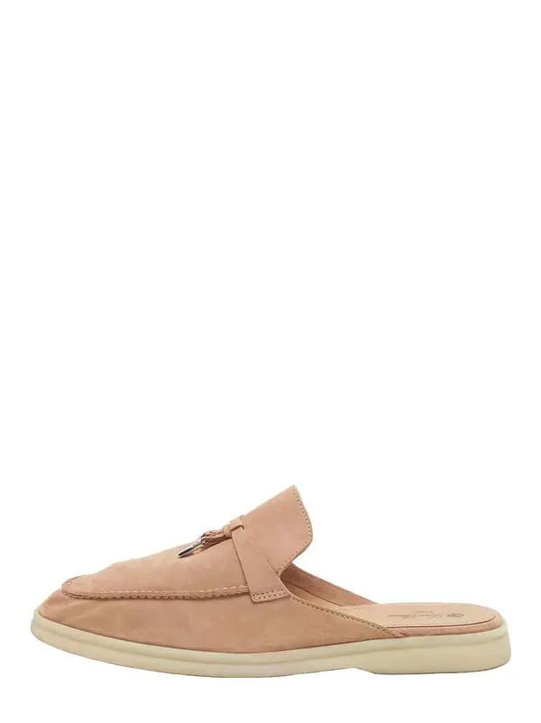 Loro Piana Suede Babouche Walk Mules - Neutrals