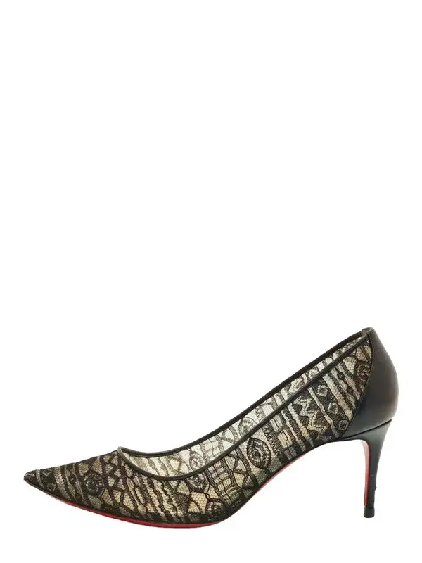 CHRISTIAN LOUBOUTIN Saramor Lace Heeled Pumps - Black