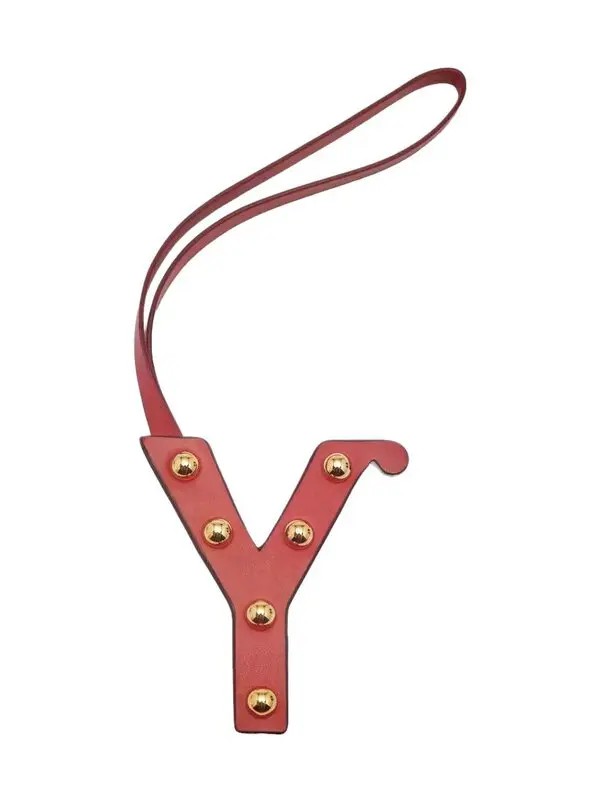 Burberry Alphabet Y Studded Bag Charm - Red