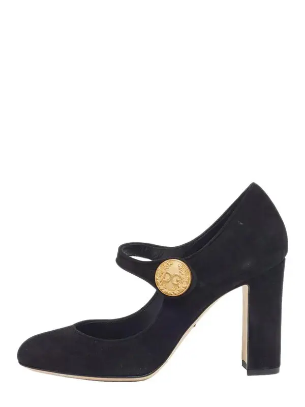 Dolce & Gabbana Vally Logo-button Pumps - Black