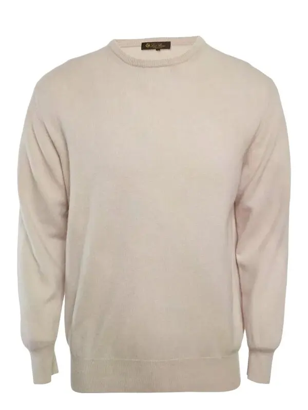 Loro Piana Beige Cashmere Crew Neck Sweater - Neutrals