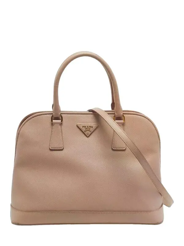 Prada Saffiano Lux Promenade Handbag - Neutrals