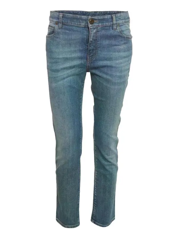 Brunello Cucinelli Faded Effect Skinny Jeans - Blue