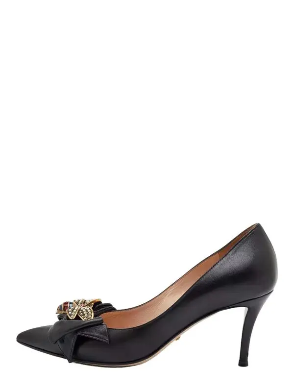 Gucci Queen Margaret Bow Pumps - Black