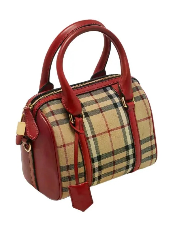 Burberry Alchester Haymarket Check Bowling Bag - Brown