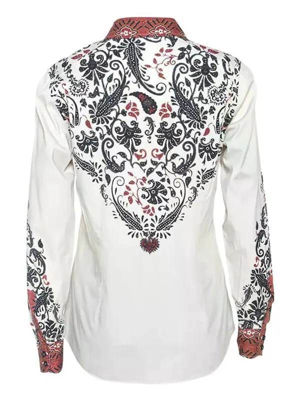Etro Paisley Floral Print Shirt - Neutrals