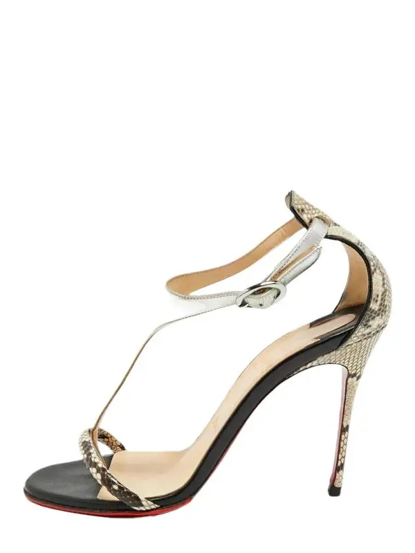 CHRISTIAN LOUBOUTIN T-strap Sandals - Silver