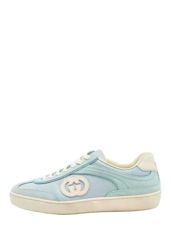Gucci Suede Lace-up Sneakers - Blue