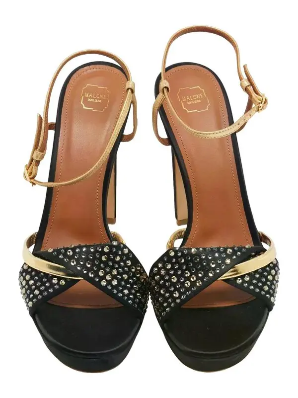 MALONE SOULIERS Embellished Platform Sandals - Black