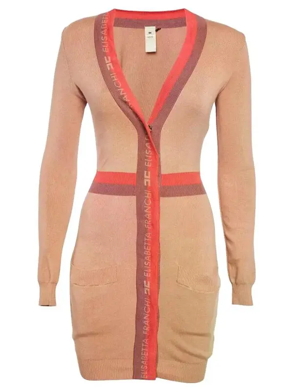 Elisabetta Franchi Knit Mini Dress - Brown