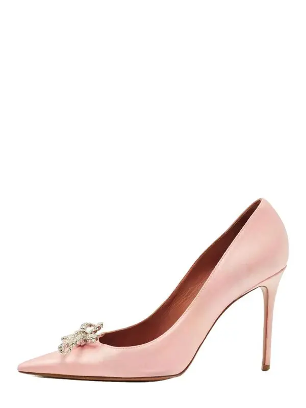 Amina Muaddi Rosie Crystal-bow Pumps - Pink