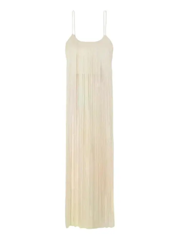 Alexander Wang Fringed Cropped Dress - Neutrals