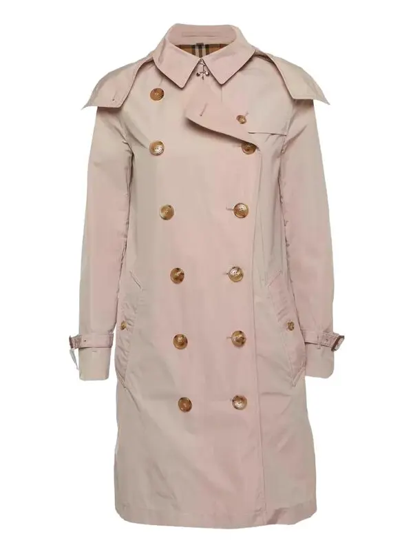 Burberry Hooded Double-breasted Trench Coat - Neutrals