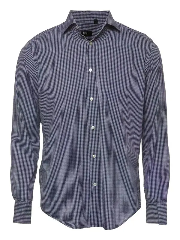 BOSS Check-pattern Shirt - Blue