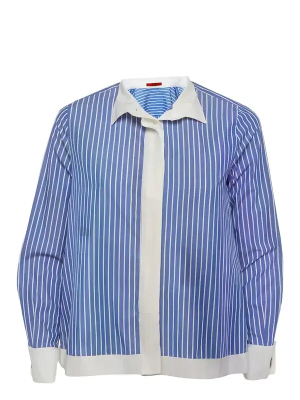 Carolina Herrera Striped Cotton Shirt - Blue