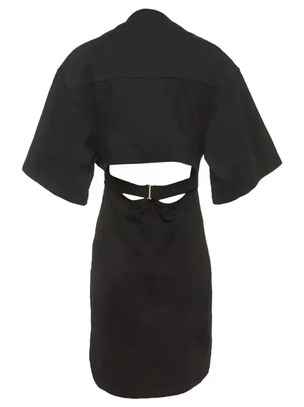 Jacquemus Bahia Twisted T-shirt Dress - Black