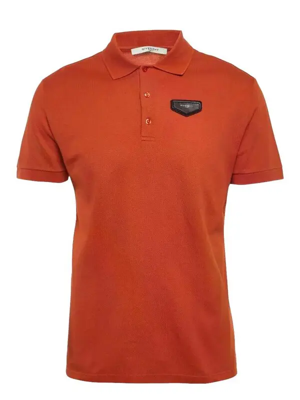 Givenchy Logo-patch Short-sleeve Polo Shirt - Orange