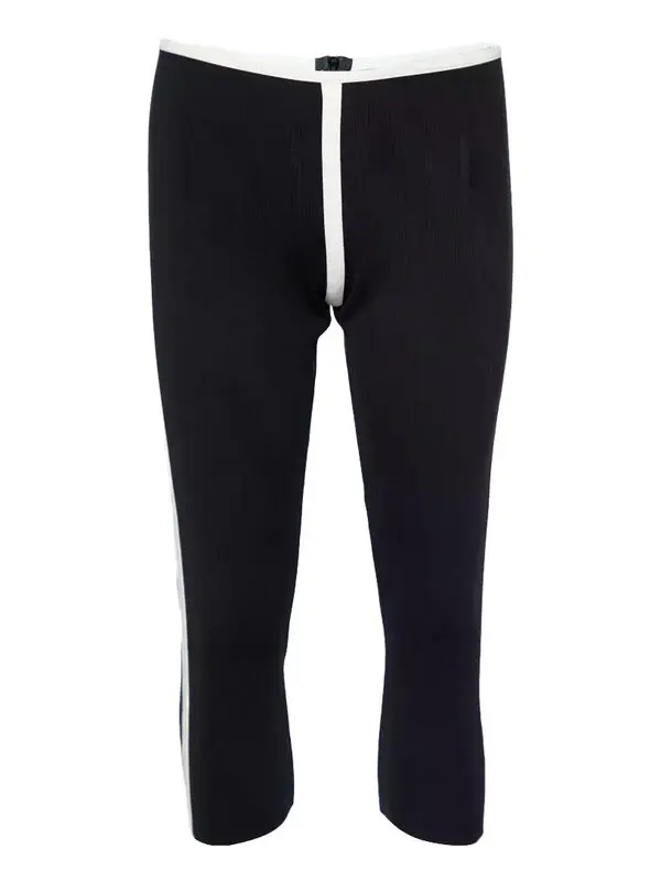 Marni Contrast-trim Knit Trousers - Black