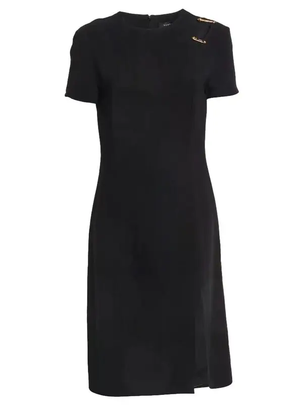 Versace Safety Pin Midi Dress - Black