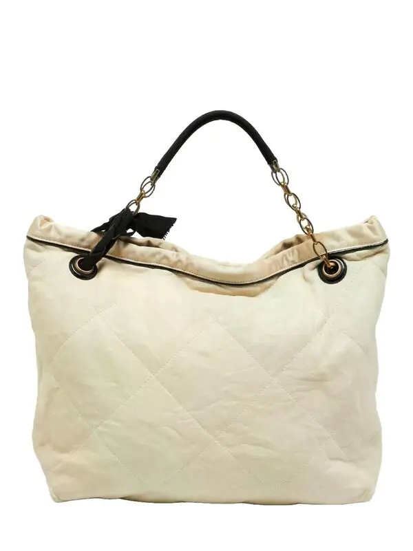 LANVIN Amalia Cabas Quilted Tote Bag - Neutrals