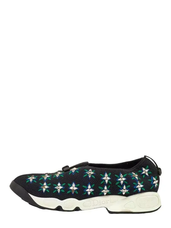 Dior Fusion Crystal-embellished Sneakers - Black