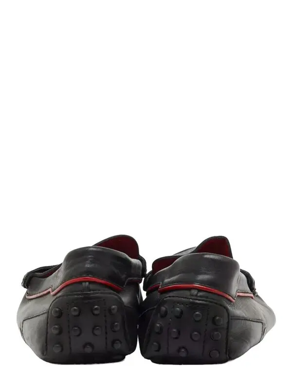 TOD'S X Ferrari Leather Loafers - Black