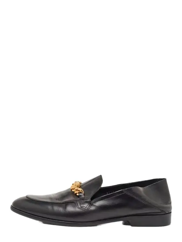 Versace Medusa Leather Loafers - Black