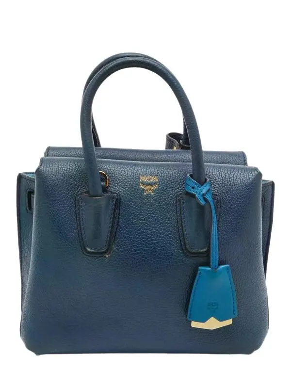 Mcm Mini Milla Leather Tote Bag - Blue