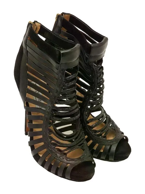 JIMMY CHOO Caged Gladiator Sandals - Black