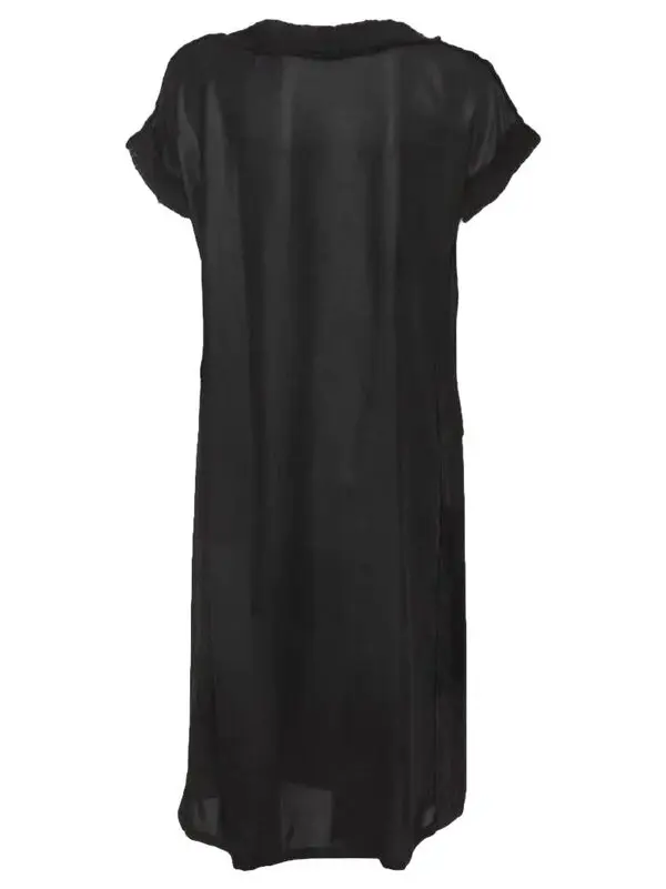 Bottega Veneta Short Sleeve Midi Dress - Black