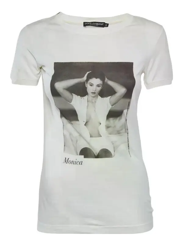 Dolce & Gabbana Monica Bellucci Photographic Print T-shirt - White