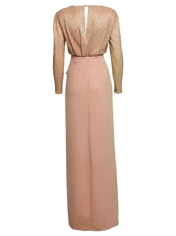 Elisabetta Franchi Embellished Layered Dress - Neutrals