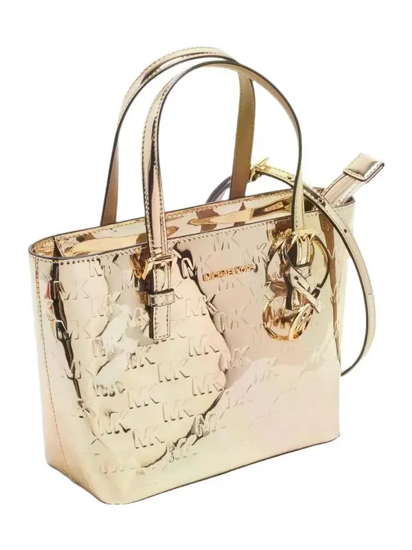 Michael Kors Extra Small Jet Set Travel Embossed Tote Bag - Gold