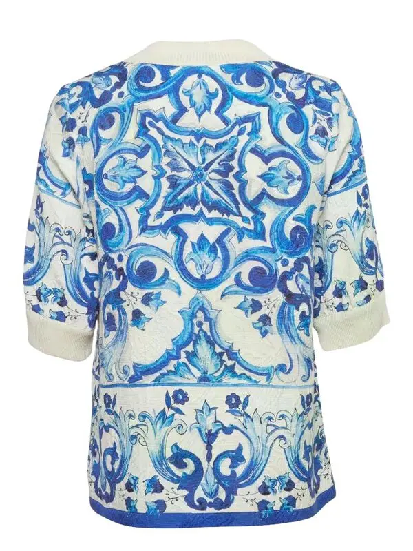 Dolce & Gabbana Majolica Jacquard Top - Blue